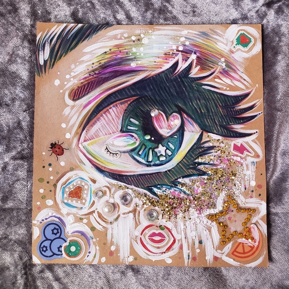 Art | Anime Eye Kawaii Style Illustration Cute Artwork | Poshmark